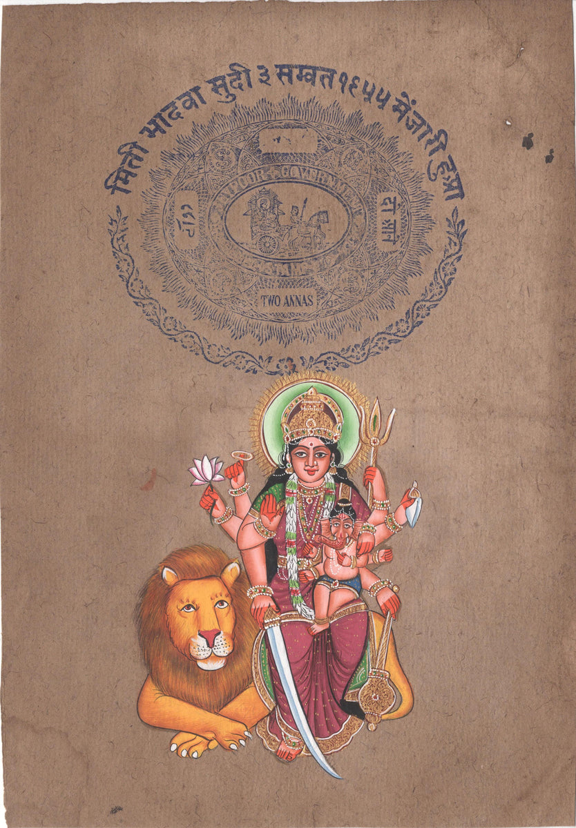 Parvati Baby Ganesha Art Handmade Spiritual Hindu Indian Goddess Decor ...