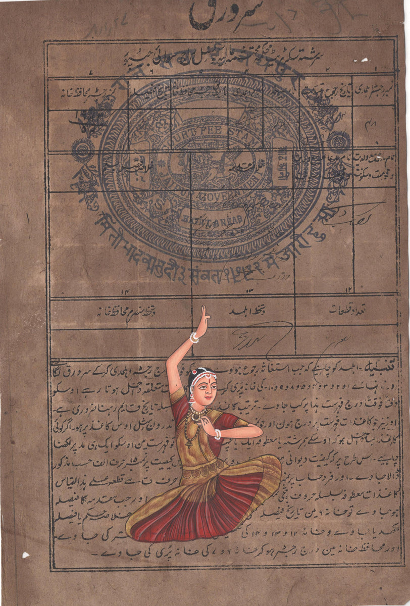 Indian Classical Bharatanatyam Dance Miniature Painting Tamil Nadu Eth ...