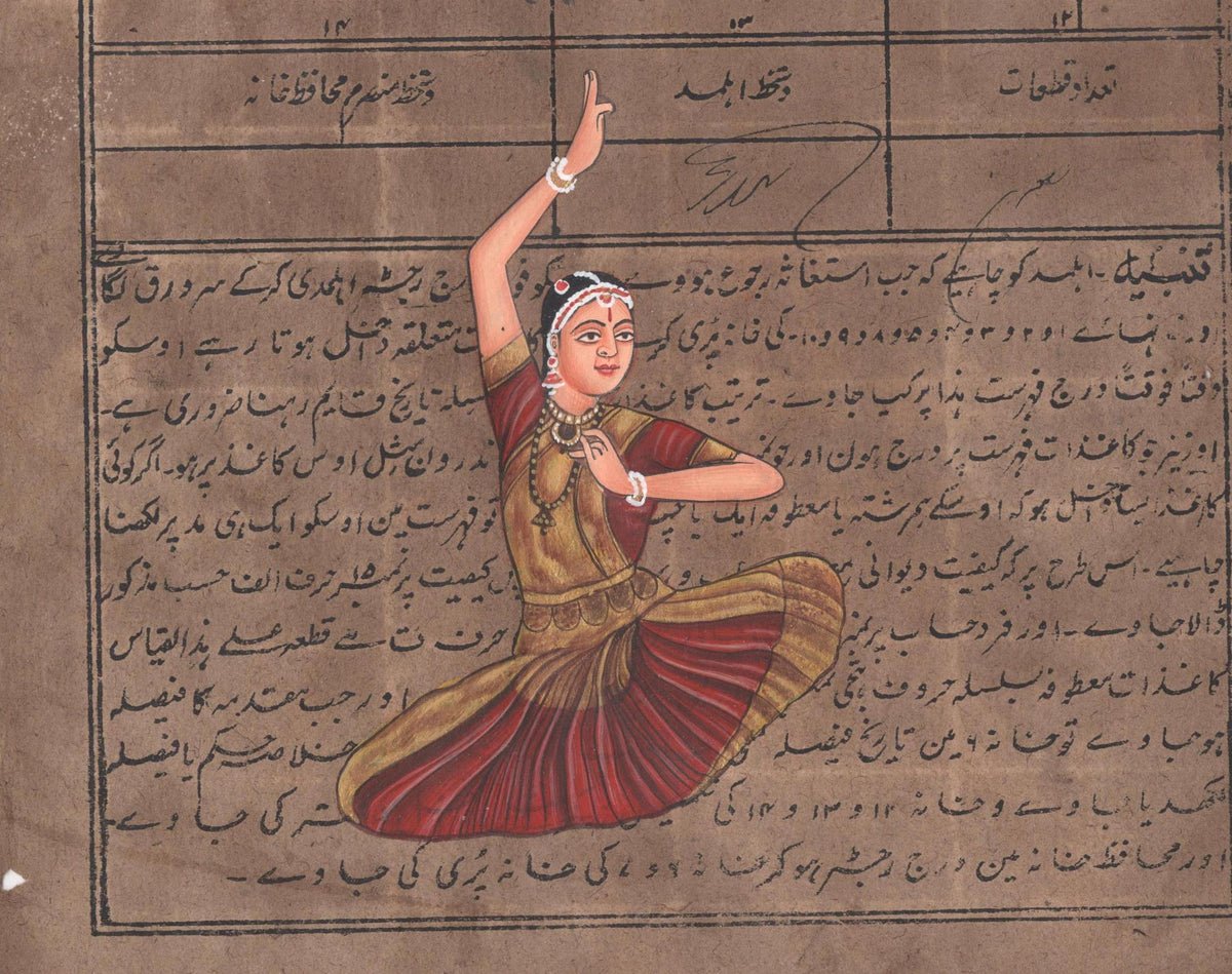 Indian Classical Bharatanatyam Dance Miniature Painting Tamil Nadu Eth ...