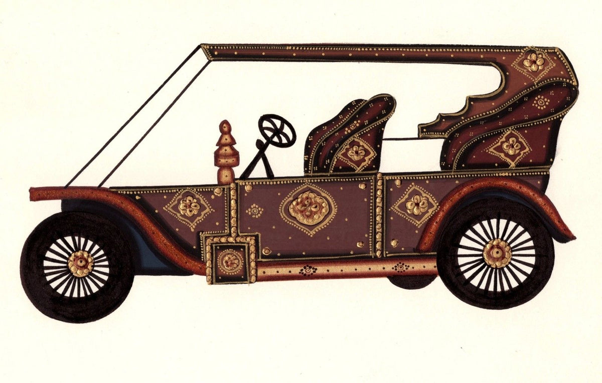 Rajasthani Miniature Automobile Art Handmade Indian Antique Car Decor ...