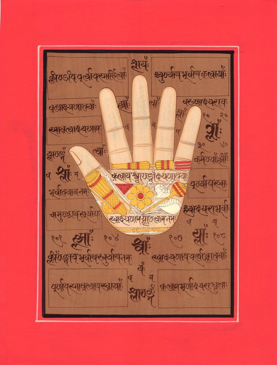 Hand Hath of Vishnu Tantrik Painting Handmade Indian Tantric Hindu Han ...