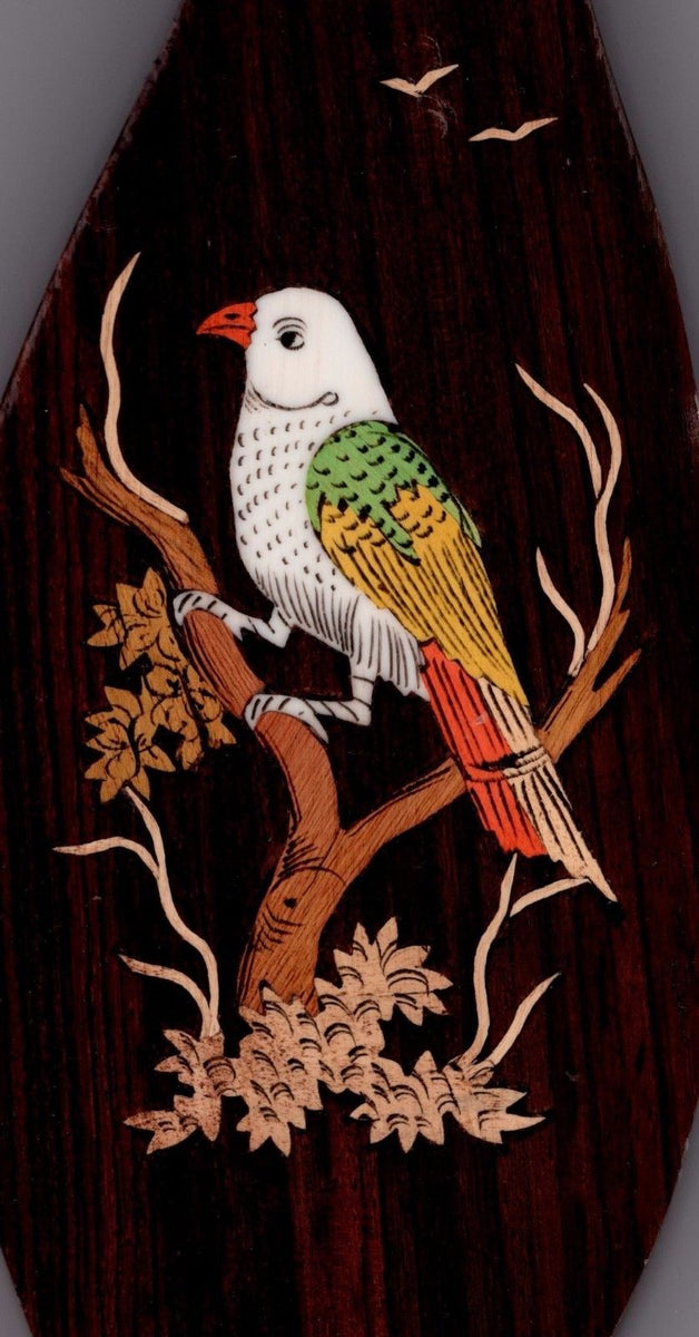 Mysore Bird Inlay Art Handmade Indian Miniature Rosewood Wall Hanging ...