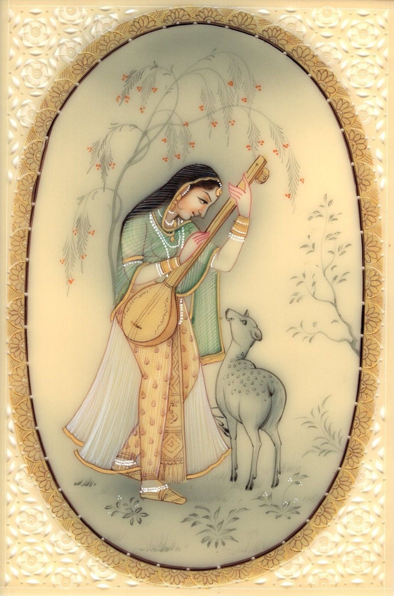 Rajasthan Miniature Todi Ragini Ragamala Art Indian Handmade Ethnic Pa ...