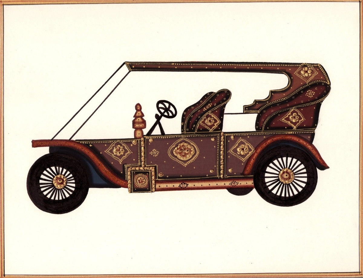 Rajasthani Miniature Automobile Art Handmade Indian Antique Car Decor ...