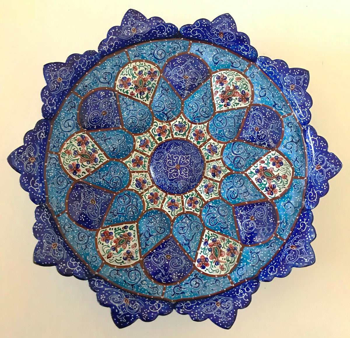 Minakari Iran Handicraft Handmade Ethnic Iranian Floral Enamel Meenaka ...