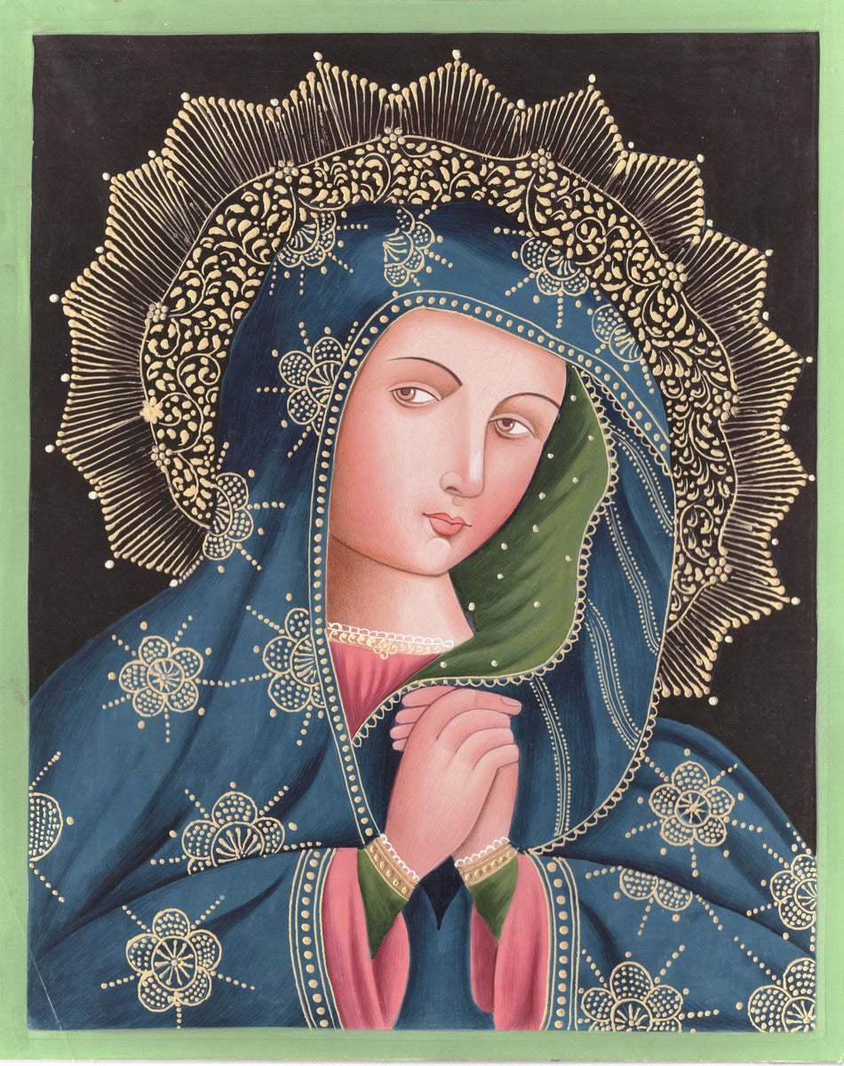 Madonna Peruvian Indian Art Handmade Christian Watercolor Cuzco Spirit ...