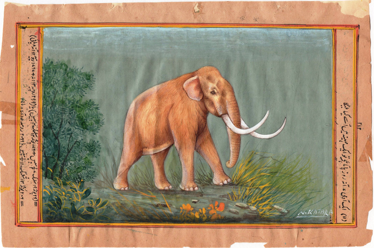 Mastodon Art Handmade Extinct Wild Animal Pre Historic Indian Miniatur ...