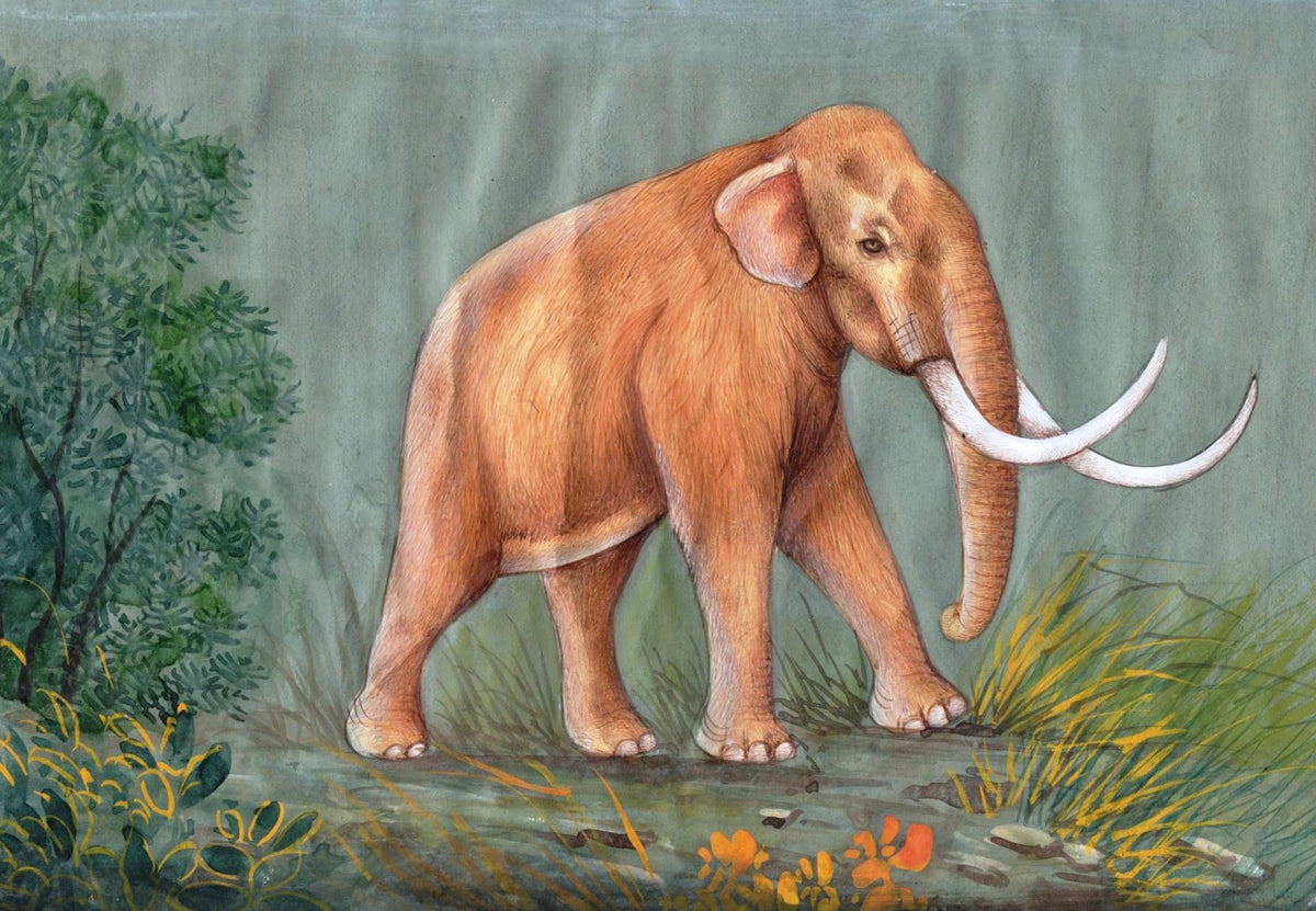 Mastodon Art Handmade Extinct Wild Animal Pre Historic Indian Miniatur ...