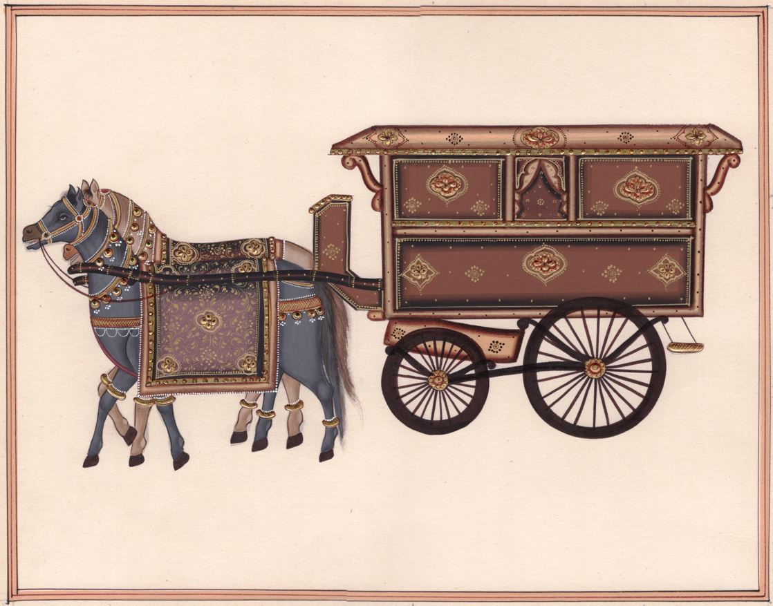 Indian Miniature Painting Handmade Rajasthani Ethnic Paper Art Horse C ...