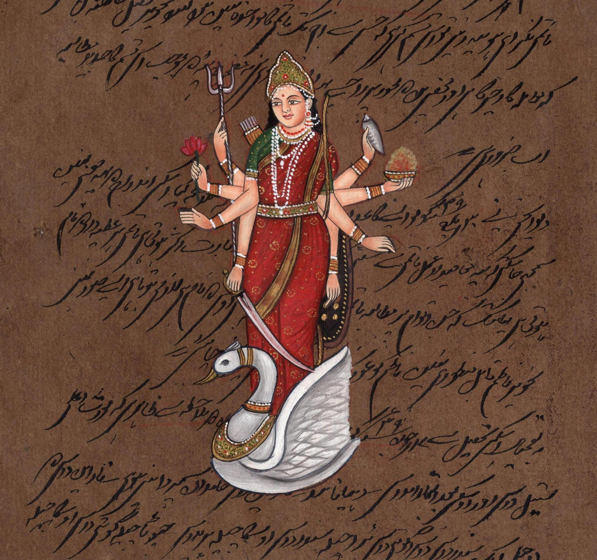 Hinglaj Mata Art Hindu Goddess Religious Handmade Spiritual Ethnic Fol ...