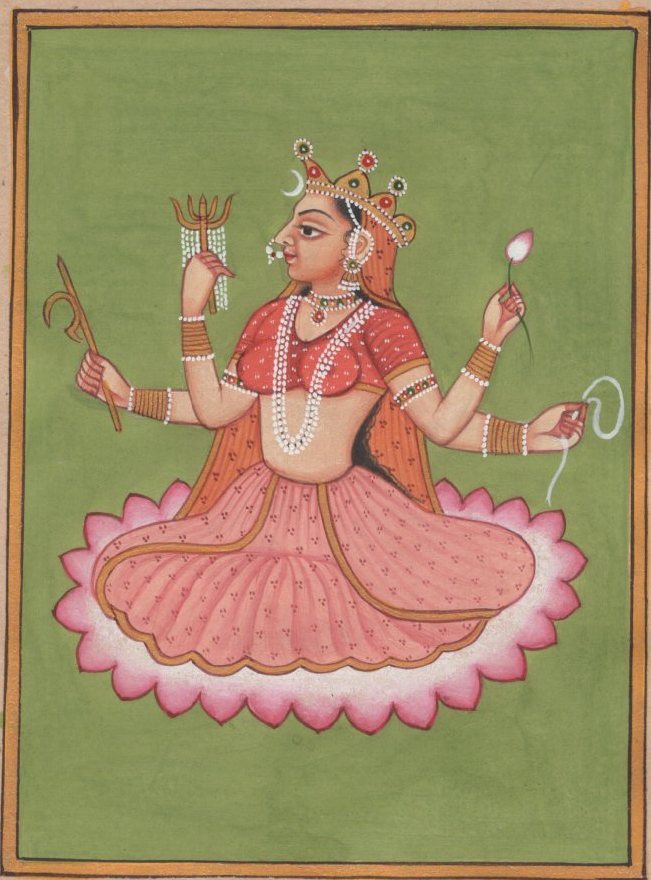 Indian Hindu Deity Painting Handmade God Goddess Collectible Miniature ...