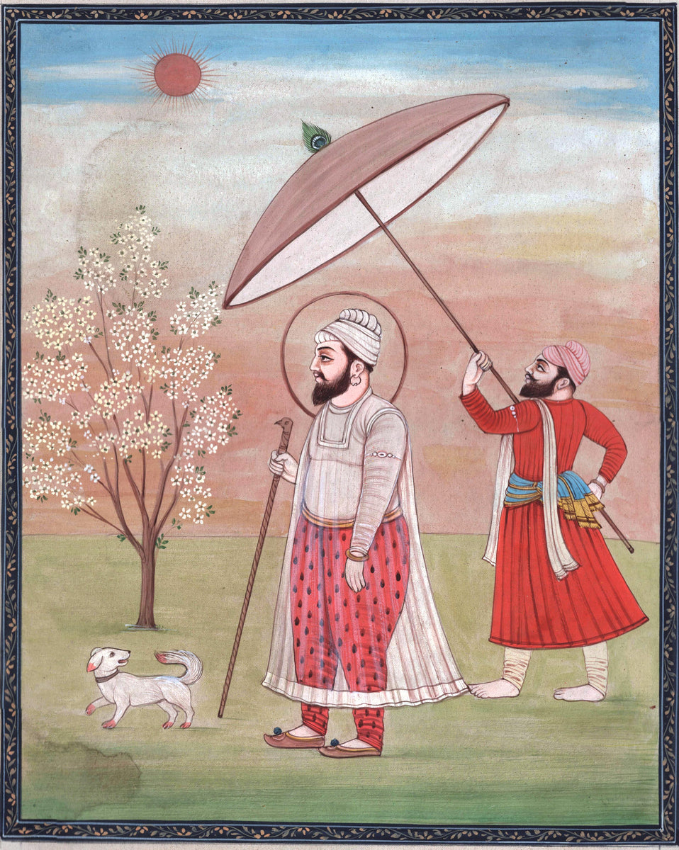 Sikh Guru Har Rai Art Handmade Sikhism Seventh Guru Religious Indian P ...