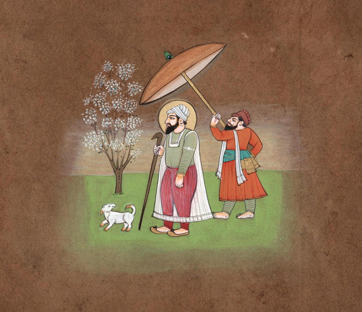 Sikh Guru Har Rai Painting Handmade Sikhism Seventh Guru Religious Ind ...