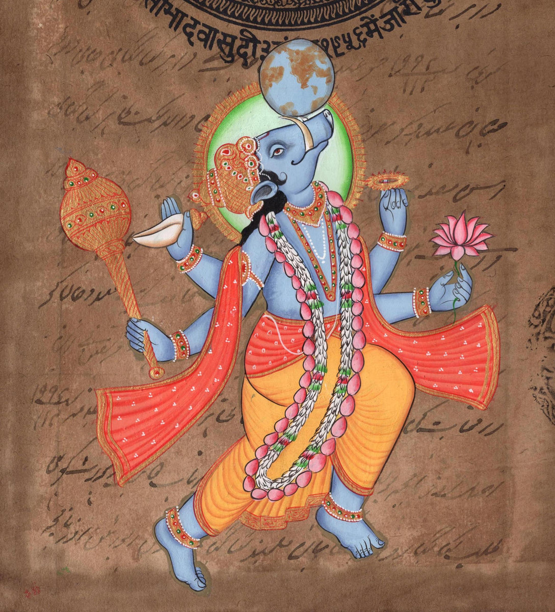 Varaha Painting Handmade Third Incarnation of Vishnu The Boar Hindu De ...