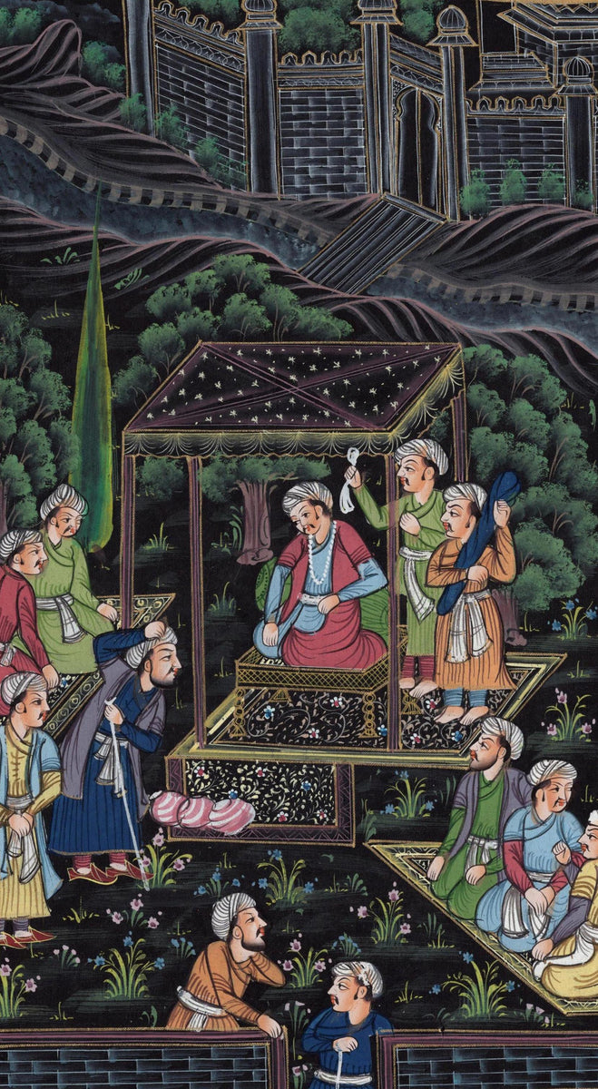 Indo Persian Miniature Rare Art Handmade Islamic Middle Eastern Folk P ...